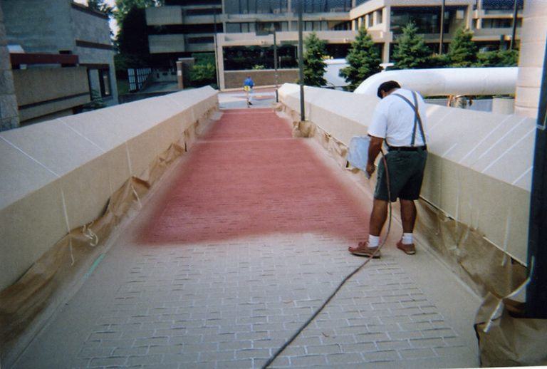 walkway-1-brick-stencil-spraying - GemStone Concrete Coatings ...